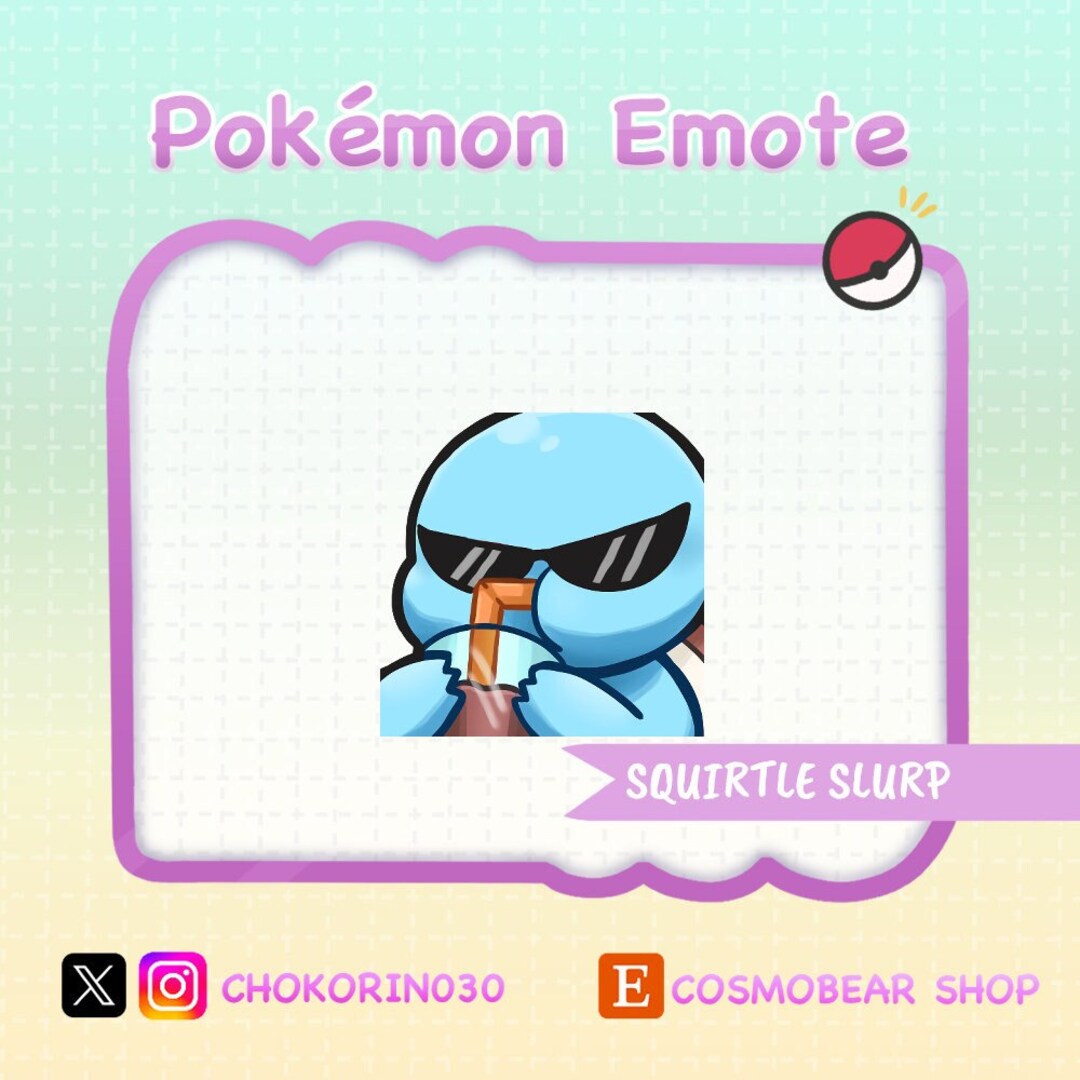 Squirtle Slurp Emote for Twitch Discord - Etsy