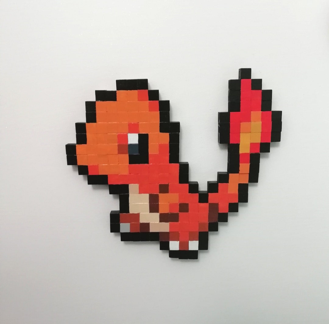 Charmander Wooden Pixelart Pokemon Starter Kanto - Etsy