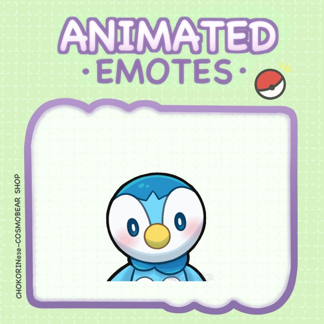 Animated Emote Piplup Chill - Etsy