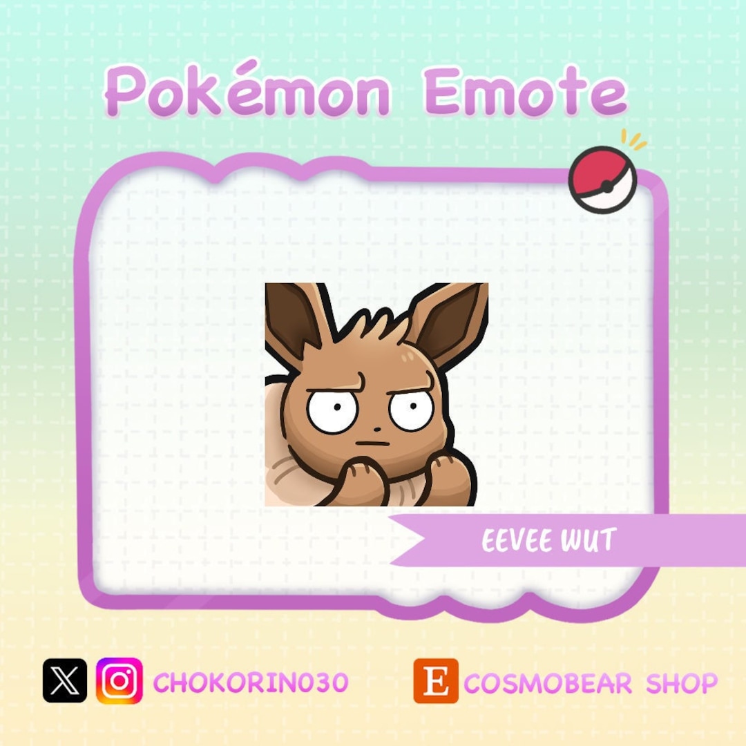 Eevee Wut Emote for Twitch Discord - Etsy