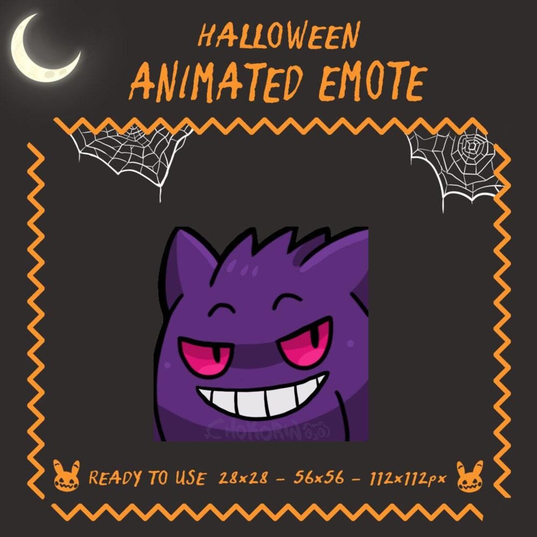 Gengar Evil Smile Animated Emotes for Twitch and Discord - Etsy