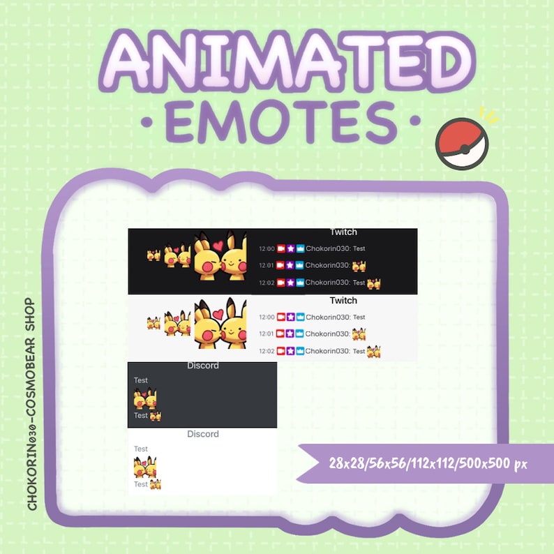 Pikachu Animated Emote - Etsy
