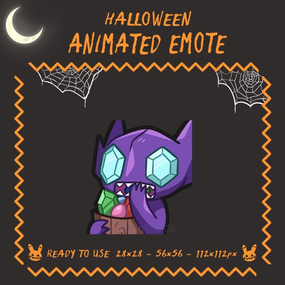 Sableye Popcorn Pokemon Animated Emote for Twitch and Discord - Etsy