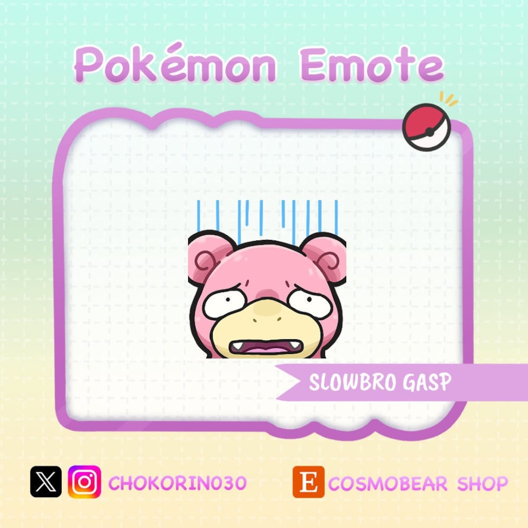 Slowbro Gasp Emote for Twitch Discord - Etsy