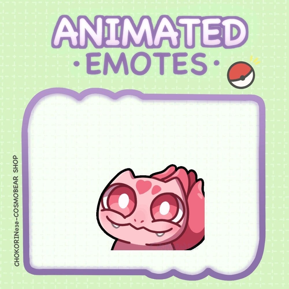 Animated Emote Pink Bulbasaur Love - Etsy