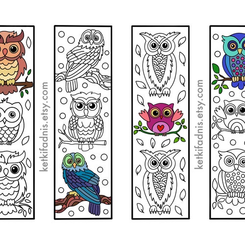 Printable Kids Coloring Bookmarks Instant Download PDF - Etsy