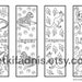 Animals 3 Coloring Bookmarks Bookmarks Coloring Page - Etsy