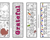 Thanksgiving Coloring Bookmarks Bookmarks Coloring Page - Etsy
