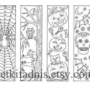 Coloring Bookmarks Halloween Coloring Bookmarks PDF Download Bookmarks ...