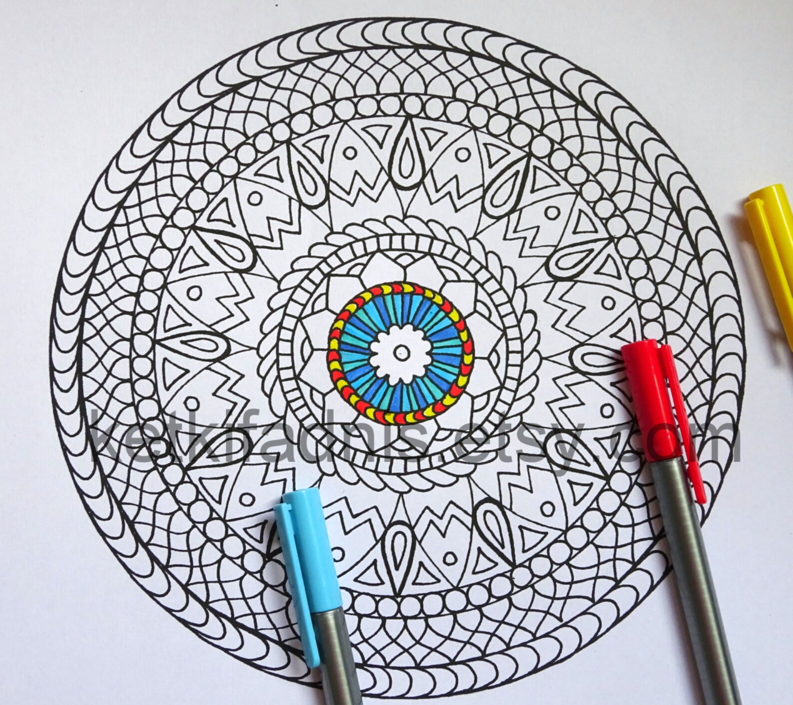 Instant PDF Download Mandala Digital Download Coloring - Etsy