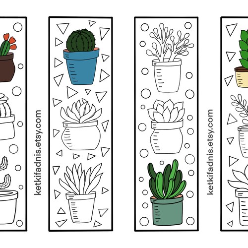 Star Bookmarks PDF Coloring Page | Etsy