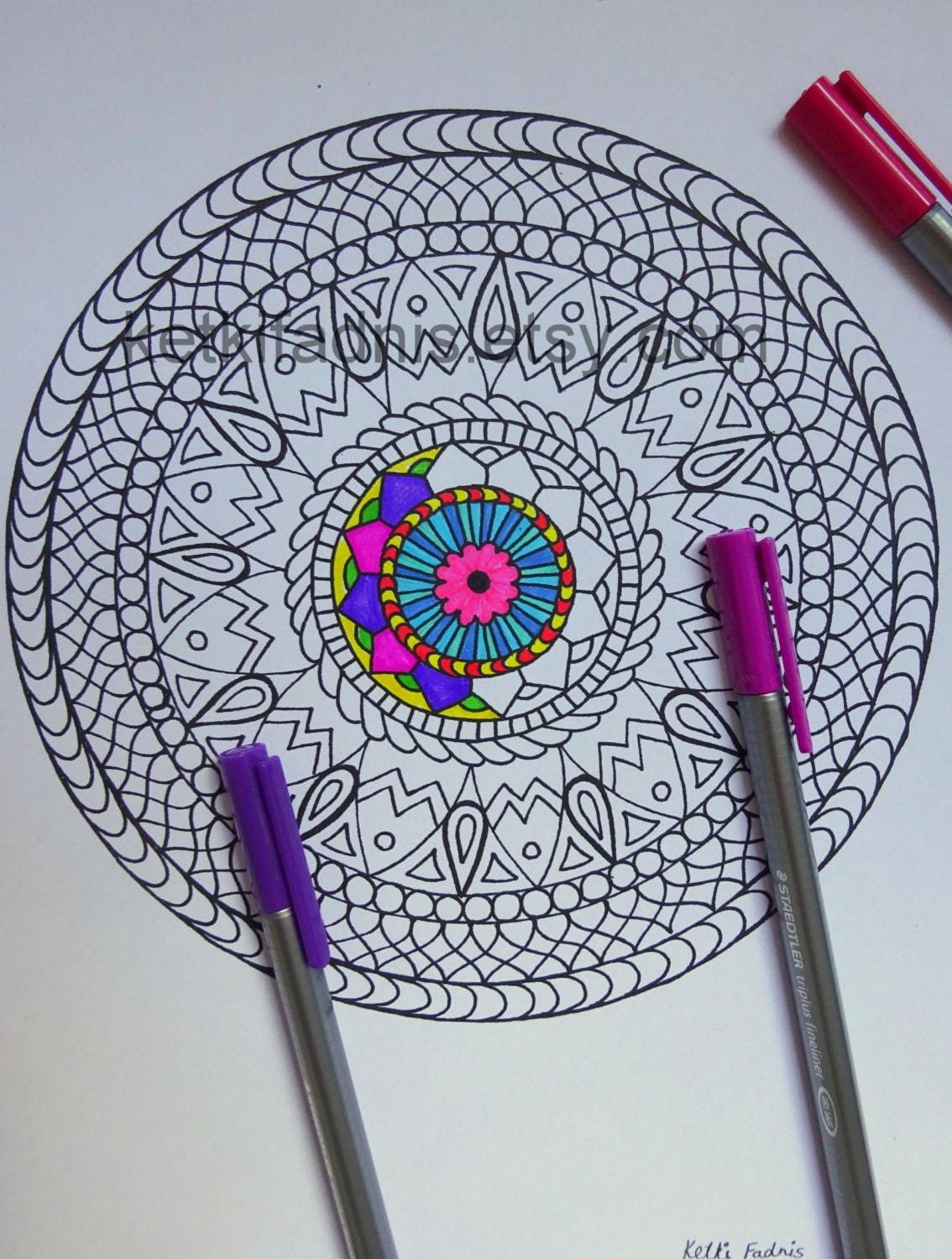 Instant PDF Download Mandala Digital Download Coloring - Etsy