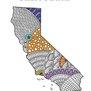 California Map Coloring Pages