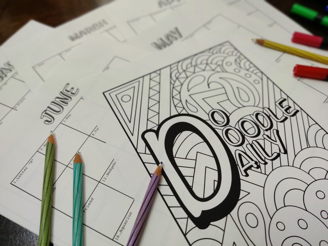 Do Doodle Daily PDF Digital Download Daily Prompts - Etsy