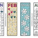 Bookmark Calendar Reading Tracker Bookmark PDF Printable and Coloring ...