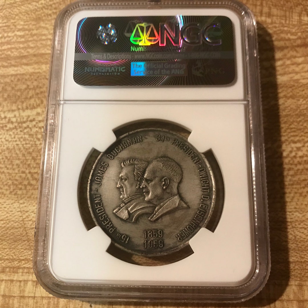 HK-553 Oregon 1959 Buchanan/eisenhower 100th State Centennial NGC MS 64 ...