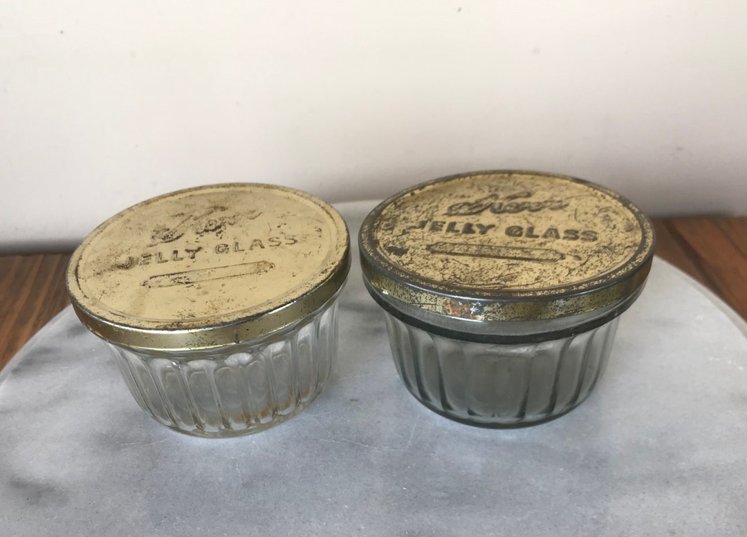 Vintage Kerr Jelly Glasses Jars With Lids Lot of 2 - Etsy