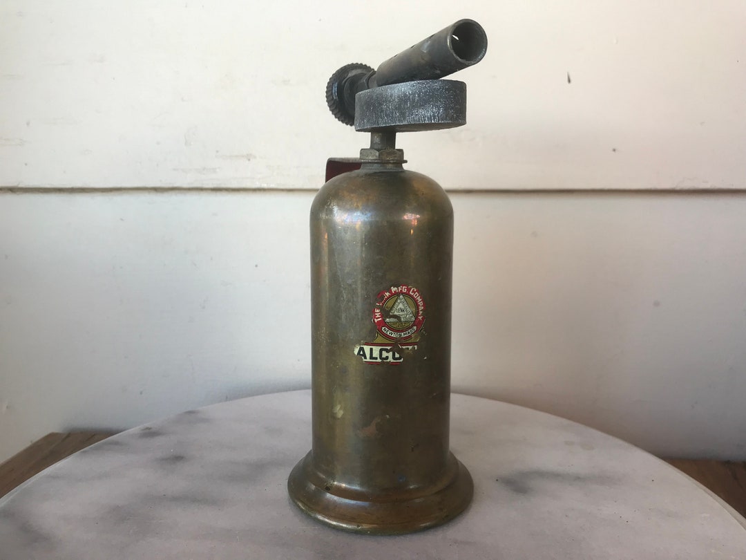 Vintage the Lenk Mfg Co Alcohol Blowtorch Blow Torch Newton MA Brass, 7 ...
