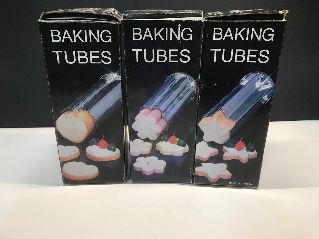 Vintage Set of Baking Tubes Shaped as a Heart, Flower & Star - Etsy