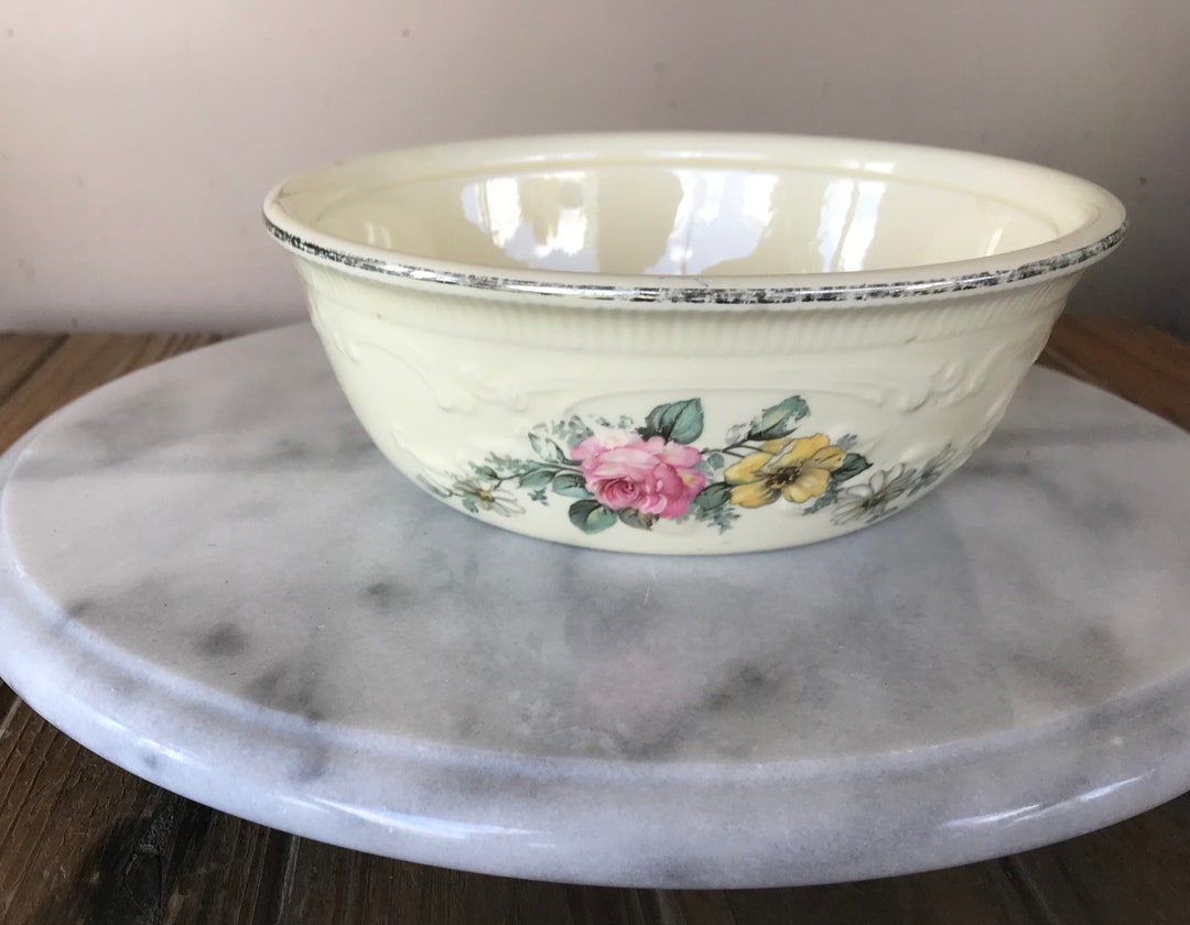 Vintage Homer Laughlin Oven Serve Casserole Dish Ceramic Bowl Floral - Etsy