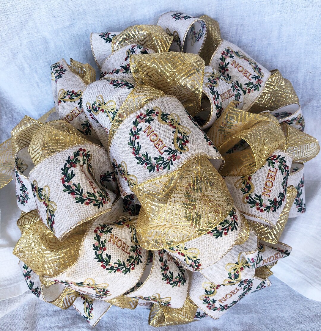 Giant Ribbon Christmas/ Holiday Tree Topper Bows With Streamers- Large ...