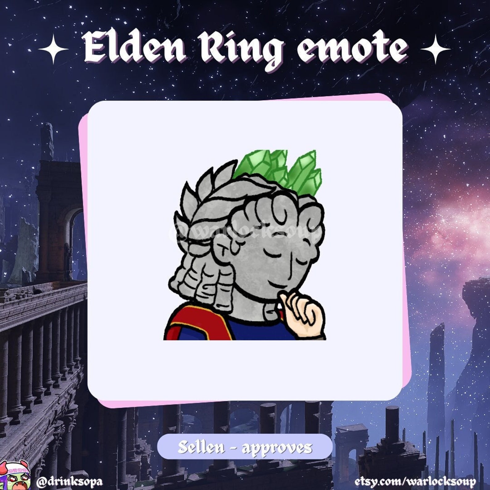 Elden Ring Sellen Approves Twitch Discord Emote - Etsy