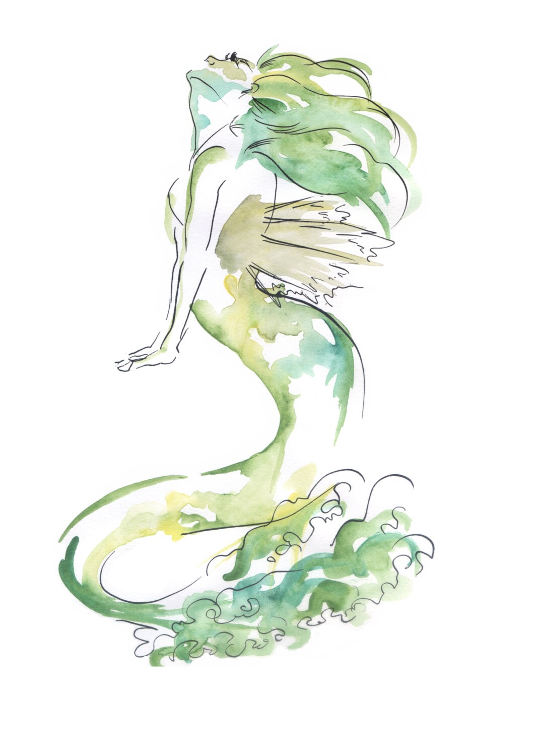 Green Mermaid - Etsy