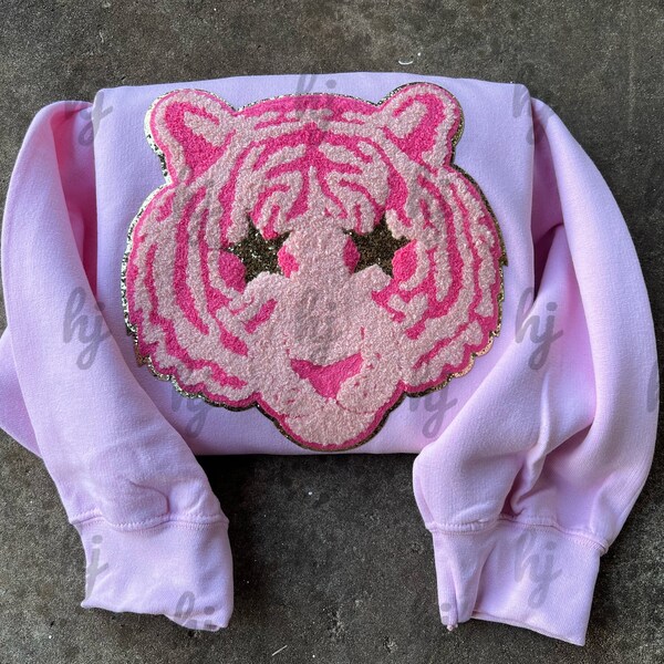Chenille Tiger Patch Sweatshirt - Etsy