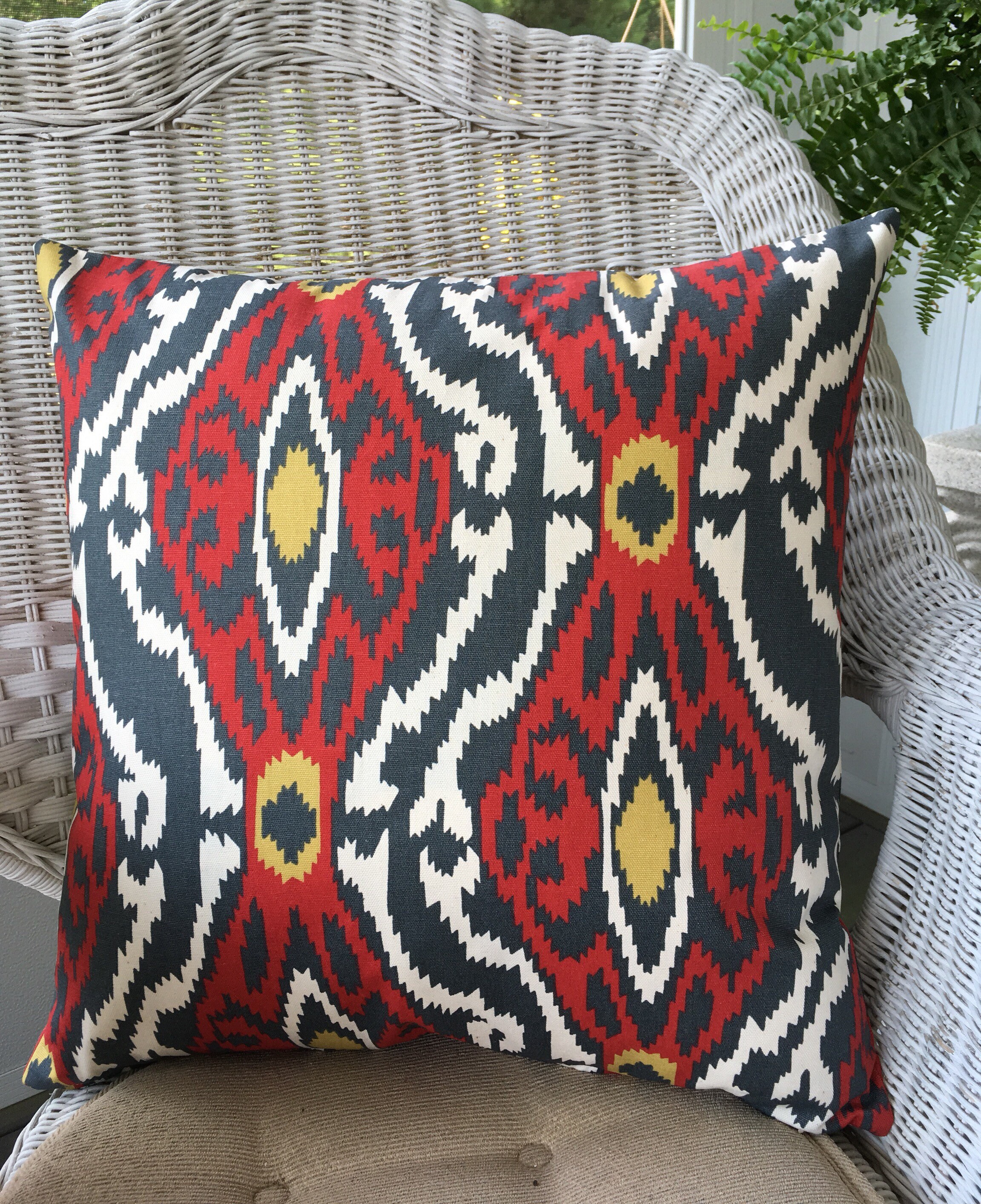 Southwest style throw pillow red gray pillow cover southwest | Etsy