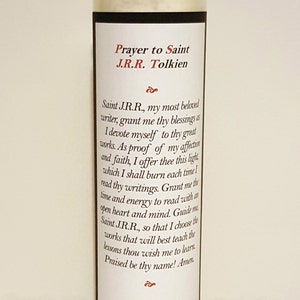 JRR Tolkien Sainted Writers Prayer Candle - Etsy