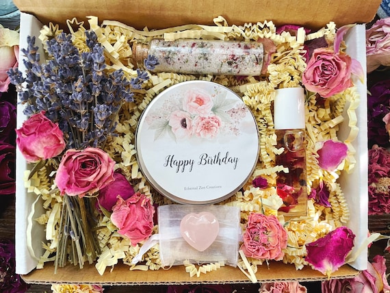 Happy 50th Birthday Gift Set Birthday Gifts for Her Spa Gift Set Gifts for Birthday Birthday Gift Happy Birthday Cottagecore Etsy