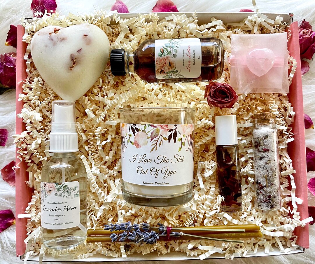Valentine's Day Floral Spa Gift Box I Love the Shit Out of You, I Love ...