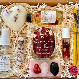 Scorpio Zodiac Sign Crystal Gift Set Gift Wrapped - Etsy