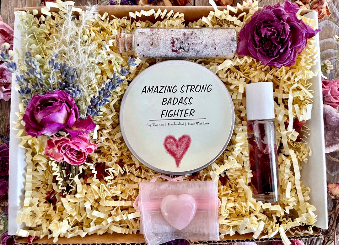 Strong Badass Fighter Spa Gift Set: Floral Candle, Rose Quartz - Etsy