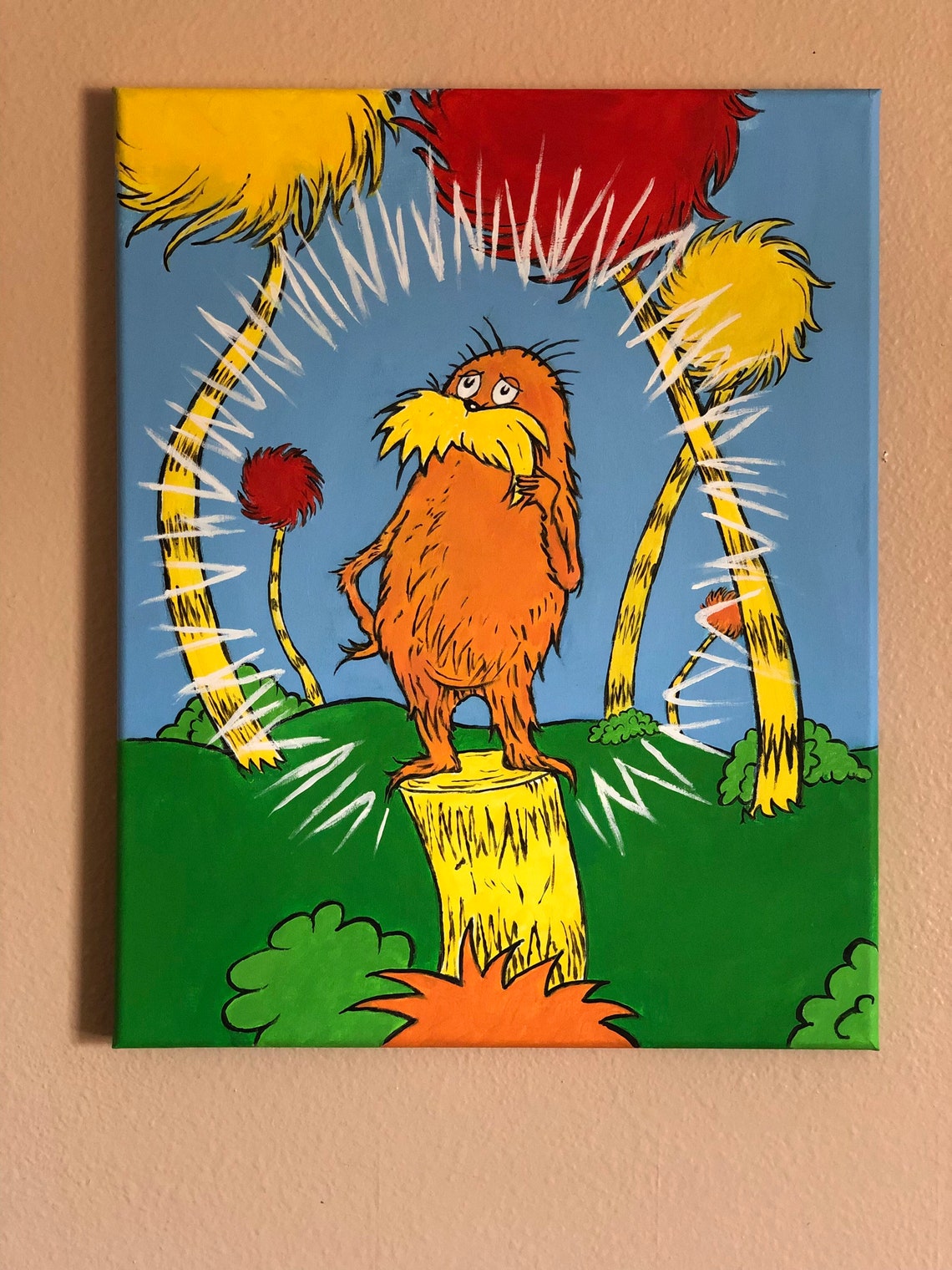 Unless.... the Lorax, Dr Seuss, Acrylic Painting, Fine Art, Childrens ...