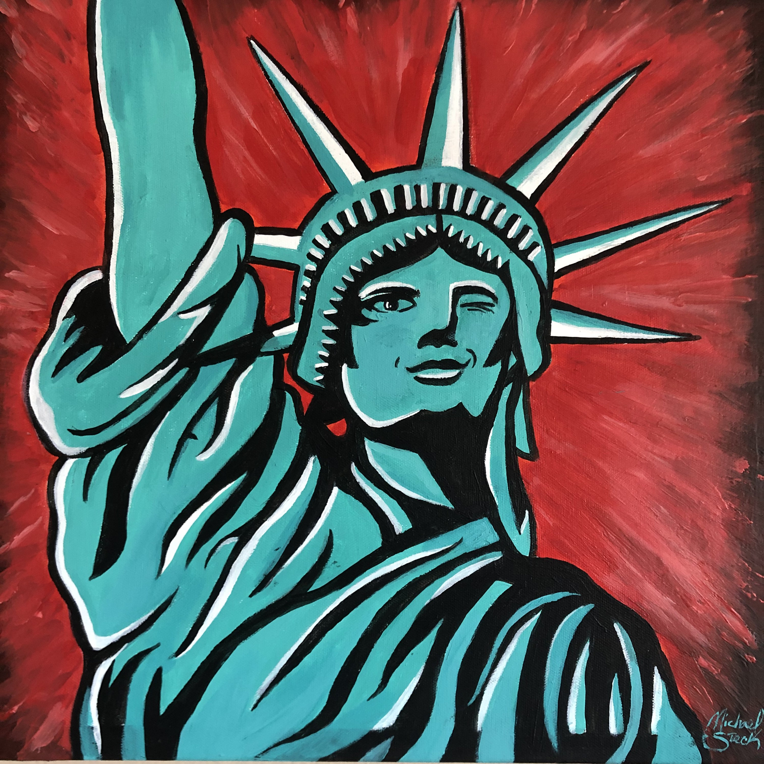 Statue Of Liberty Pop Art