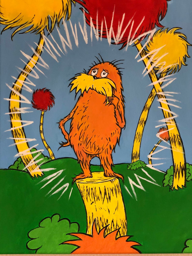 Unless.... the Lorax, Dr Seuss, Acrylic Painting, Fine Art, Childrens ...