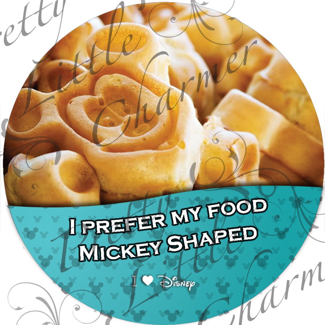 Mickey Shaped Food Disney Button - Etsy