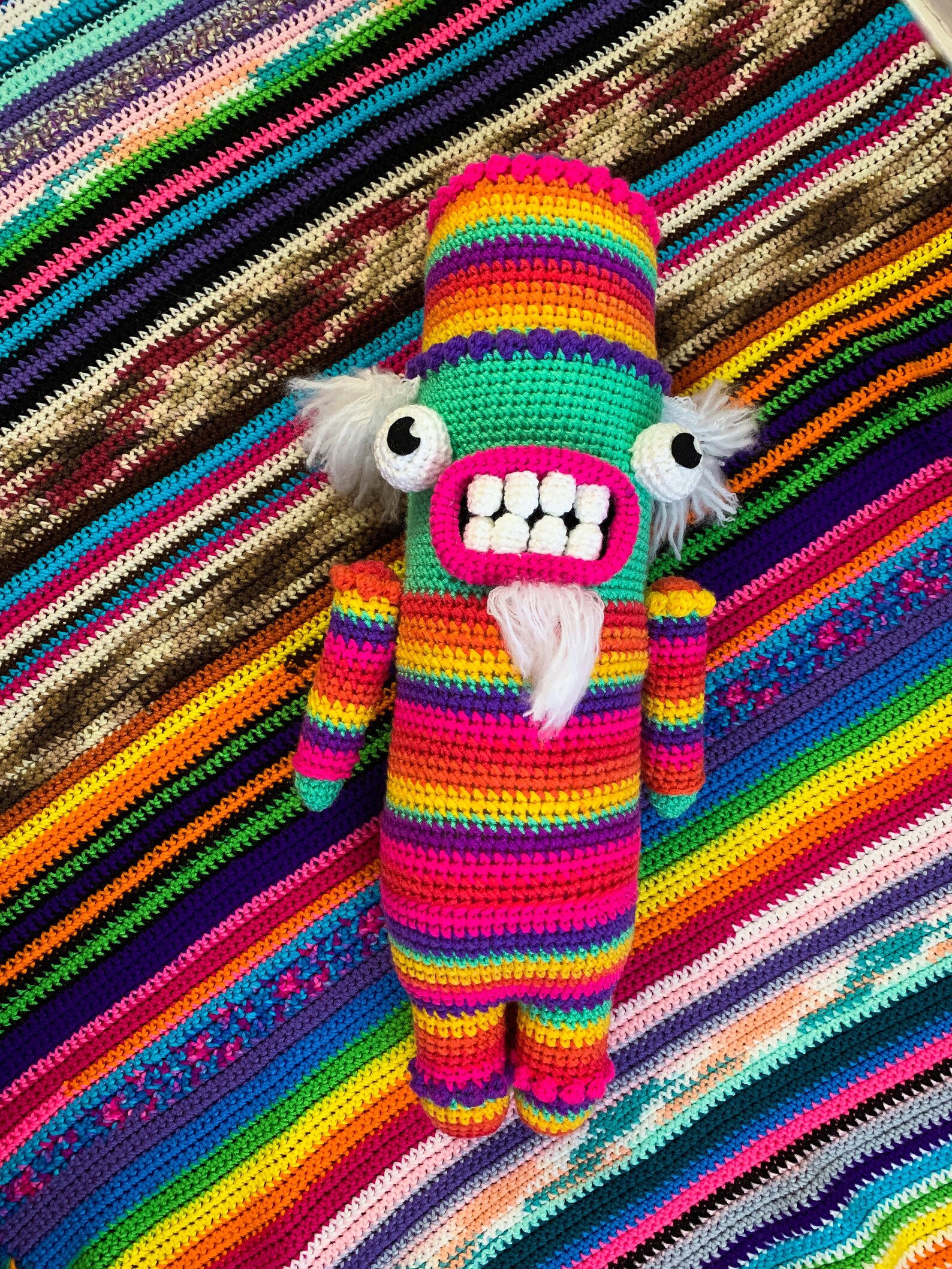 Cornelius the Rainbow Nutcracker Crochet Pattern | Etsy