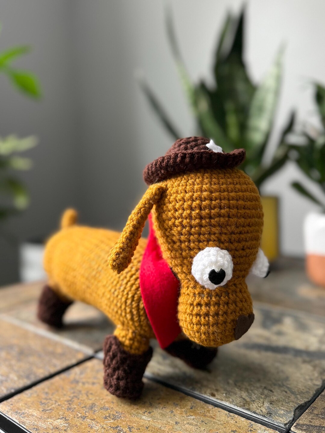 Cowboy Wiener Dog Crochet Pattern - Etsy