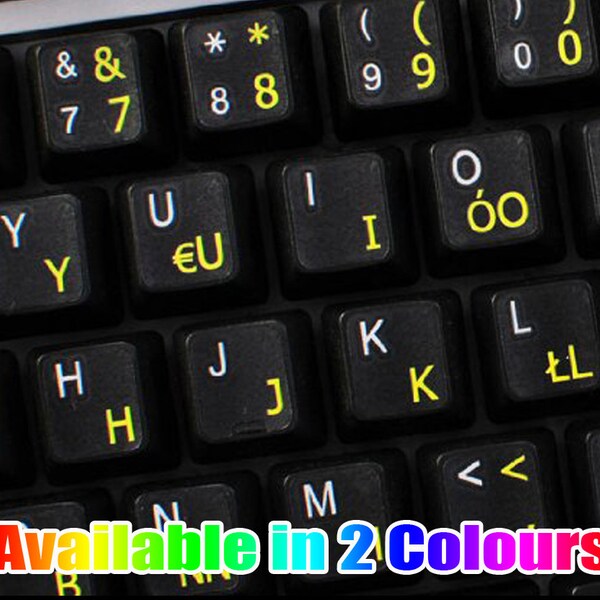 Transparent English Keyboard Stickers - Etsy