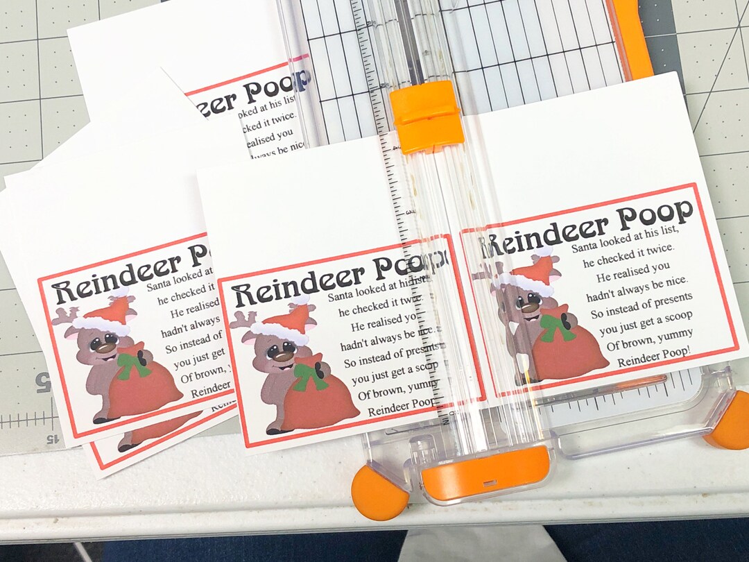 Reindeer Poop Candy Bag Topper, Christmas Stocking Stuffer Gag Gift ...