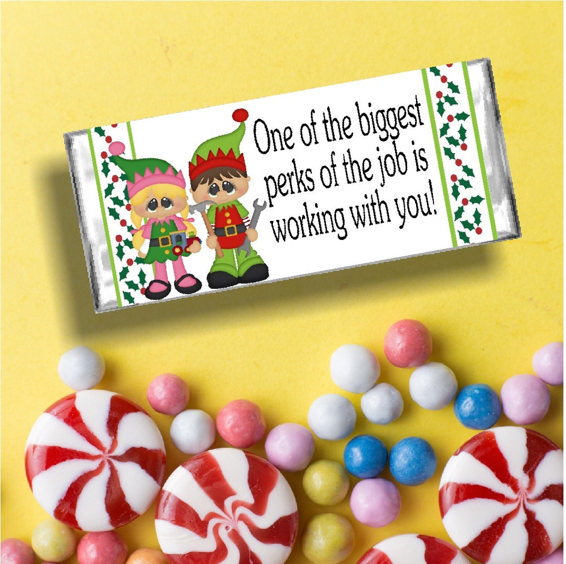 Christmas Co-worker Candy Bar Wrapper Printable - Etsy