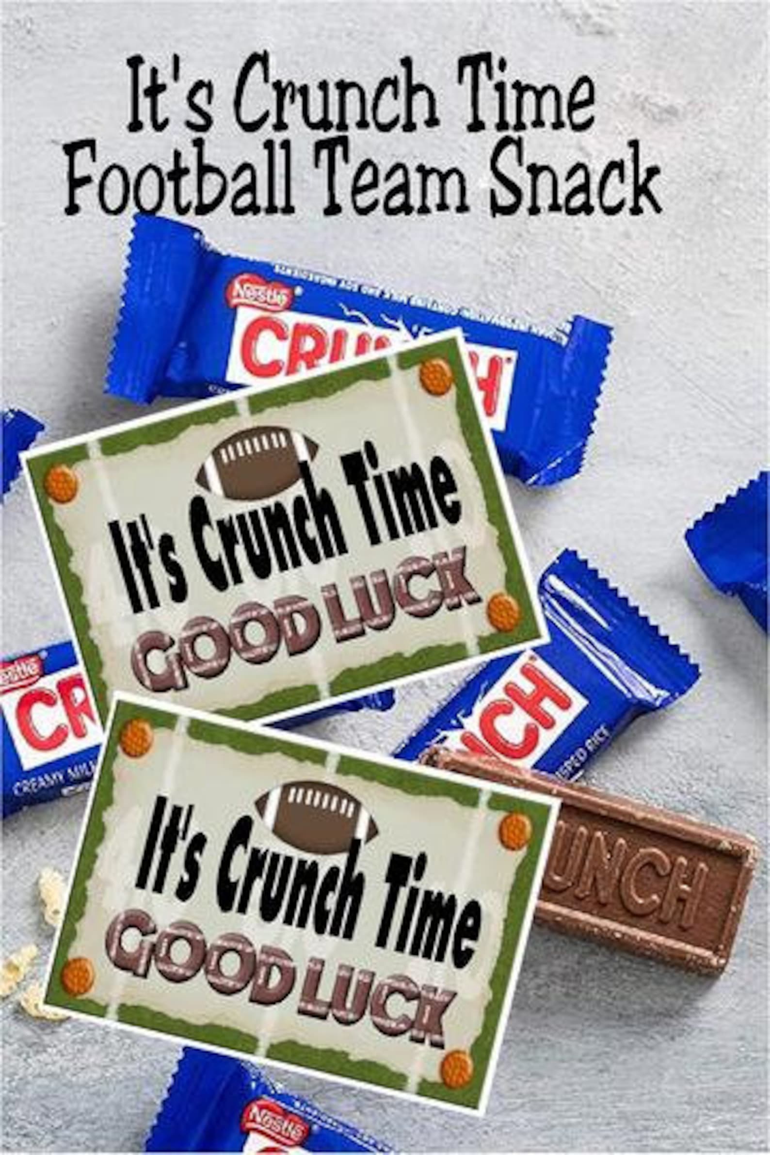 It's Crunch Time Football Team Treat, Football Candy Bag Topper ...