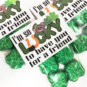Lucky Friend St Patricks Day Bag Topper, St Patricks Day Favor ...