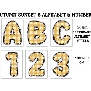 Fall Flower Alphabet PNG Clipart Set of 5 Autumn Rose Letters and ...