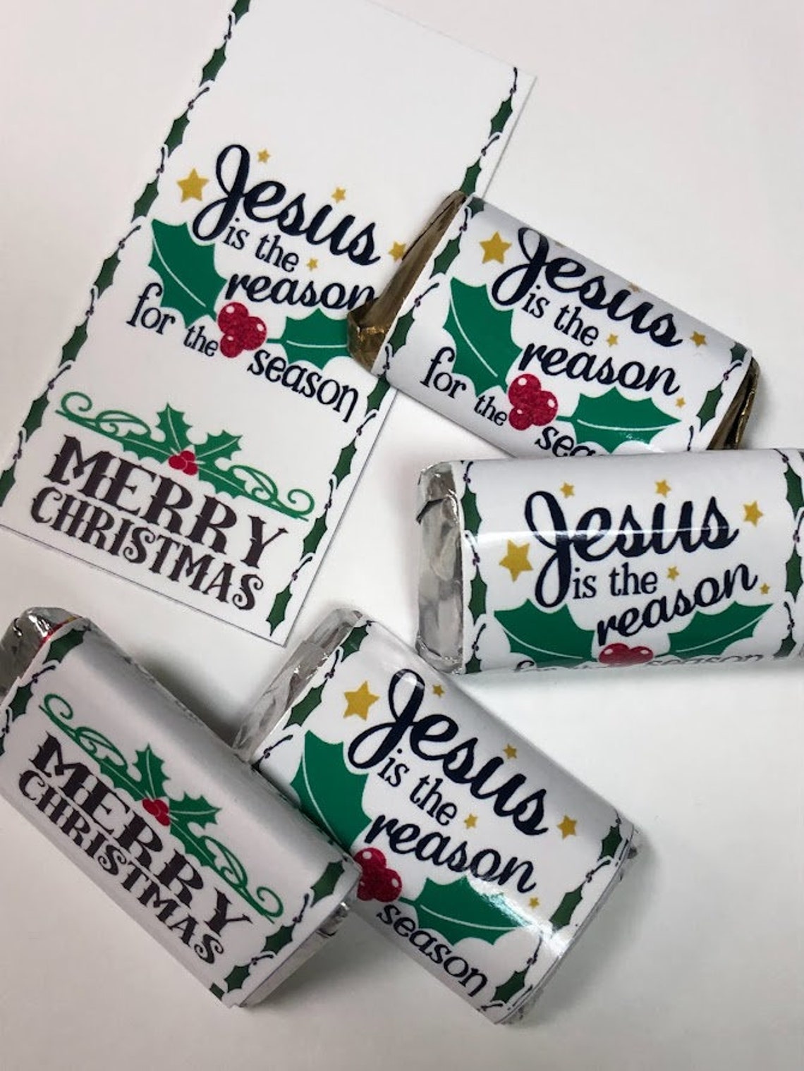 Jesus is the Reason Mini Hershey Christmas Candy Bar Wrapper - Etsy
