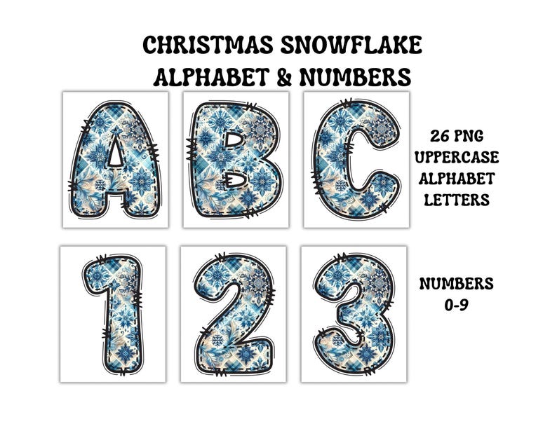 Christmas Alphabet Clipart Set, Doodle Alphabet Christmas Letters ...
