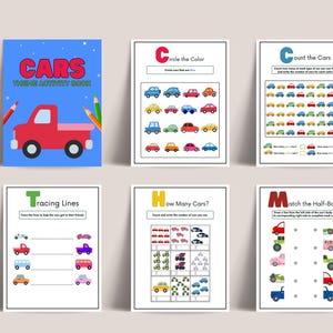 Cars Kids Activity Sheet Printable Classroom Activities, Toddler Quiet ...