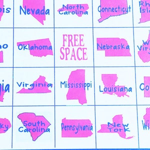 States Bingo Educational Game for Homeschool Activity or Classroom ...